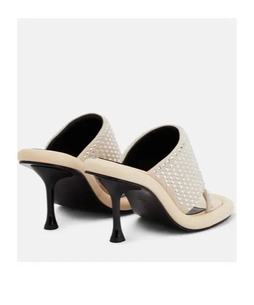 J.W.ANDERSON Bumper Tube Embellished Leather Sandals
