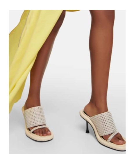 J.W.ANDERSON Bumper Tube Embellished Leather Sandals