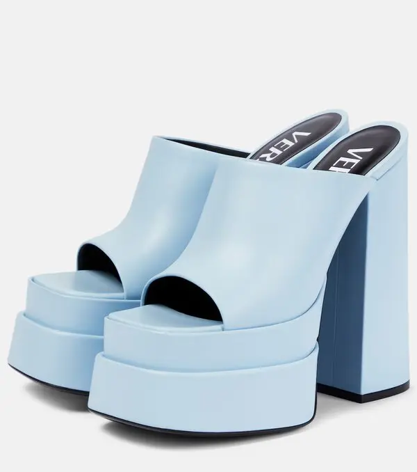 Versace Leather Platform Sandals