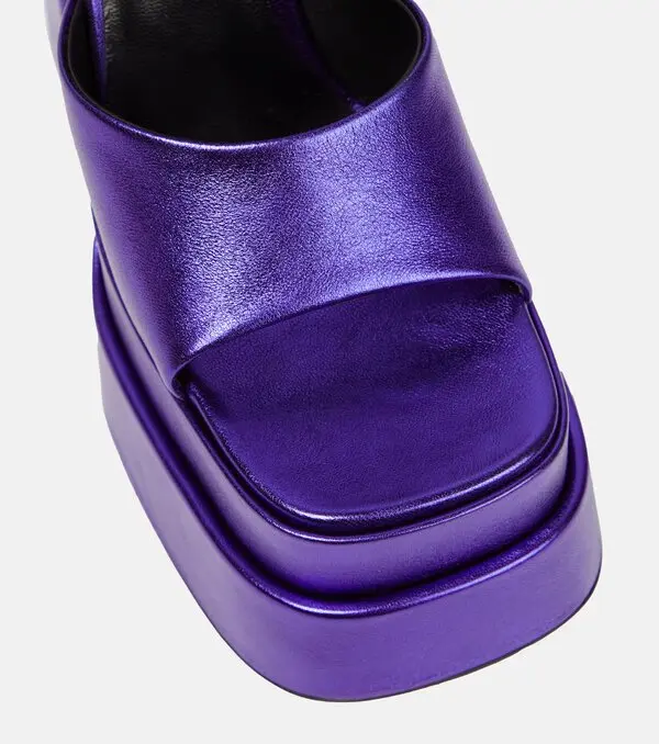 Versace Medusa Aevitas Leather Platform Sandals