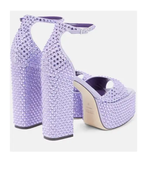 Paris Texas Holly Tatiana Embellished Leather Platform Sandals