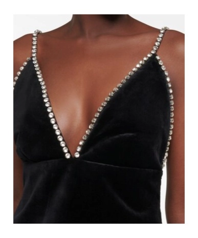 Dodo Bar Or Embellished Velvet Minidress