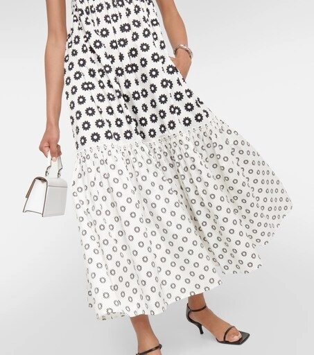 Tory Burch Printed Cotton-blend Midi Dress