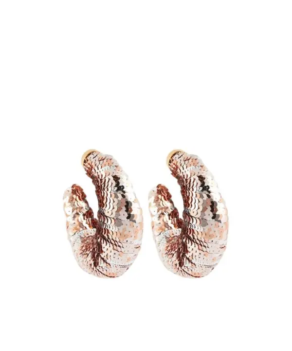 TOM FORD Croissant Sequined Hoop Earrings