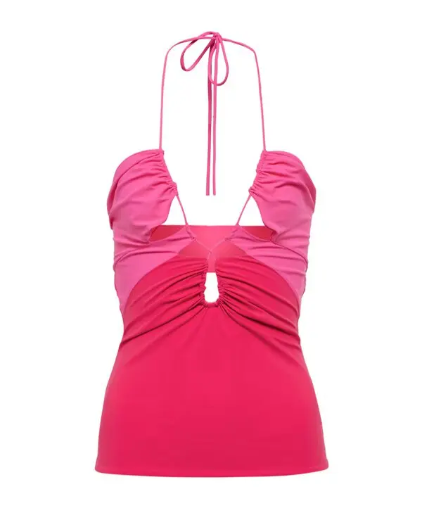 NENSI DOJAKA Cutout Halterneck Top - Pink