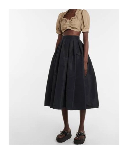 Comme Des Garçons Gathered Cotton Crop Top