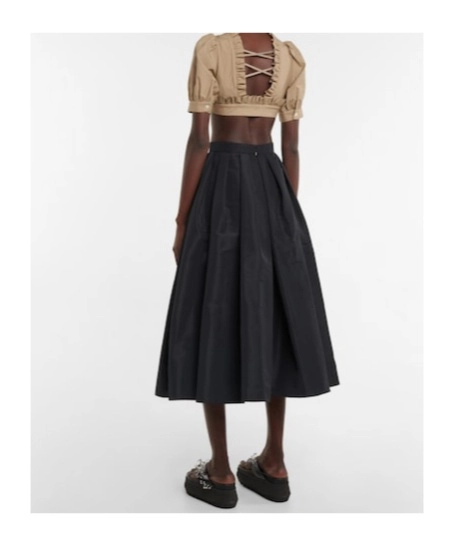 Comme Des Garçons Gathered Cotton Crop Top