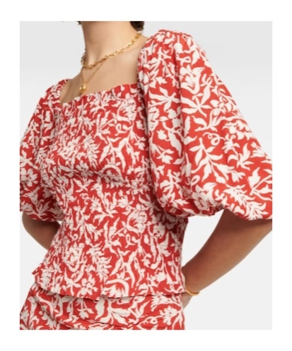Polo Ralph Lauren Floral Shirred Crêpe Top