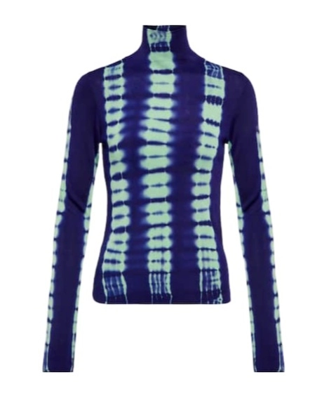 Proenza Schouler Tie-dye Turtleneck Top - Blue