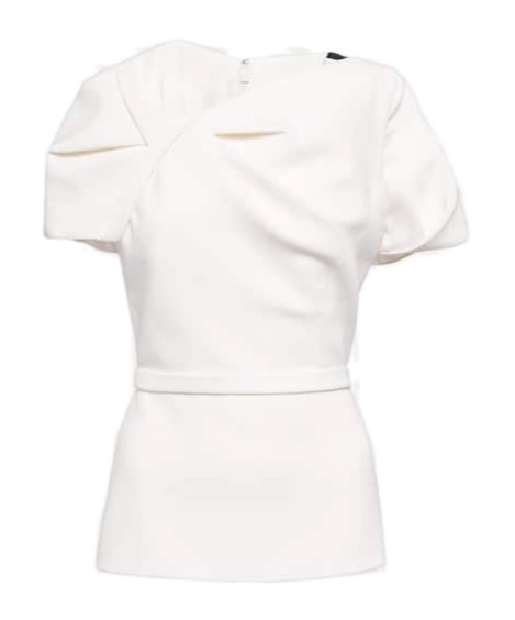 Safiyaa Peplum Crêpe Top