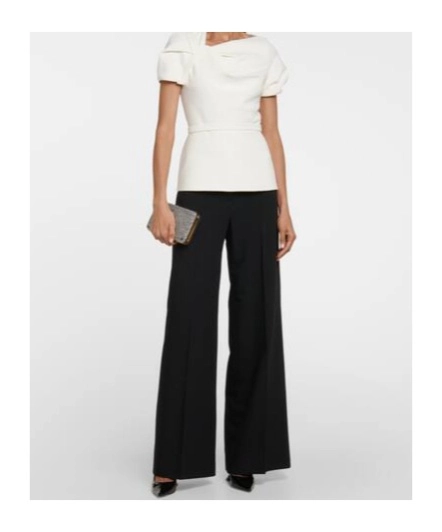 Safiyaa Peplum Crêpe Top
