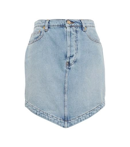 Alexandre Vauthier Asymmetric Denim Miniskirt