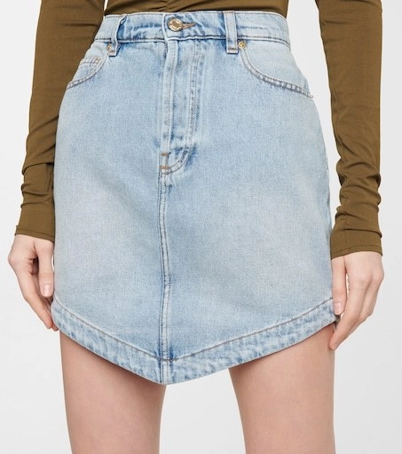 Alexandre Vauthier Asymmetric Denim Miniskirt