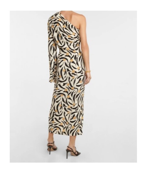 Nanushka Florence One-shoulder Wrap Midi Dress
