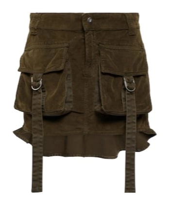 Blumarine Velvet Cargo Miniskirt - Black