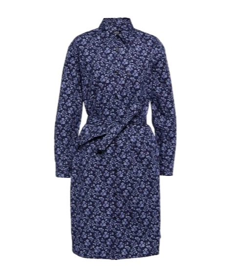A.p.c. Pixie Floral Cotton Shirt Dress - Blue