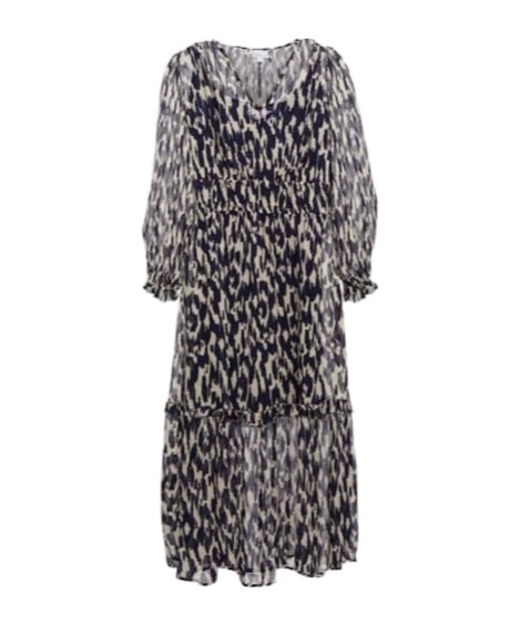 Velvet By Graham & Spencer Kendra Printed Georgette Midi Dress - Black