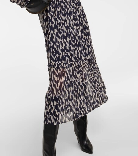 Velvet By Graham & Spencer Kendra Printed Georgette Midi Dress