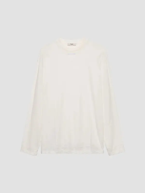 Prada Long-sleeved Gart-dyed Jersey T-shirt