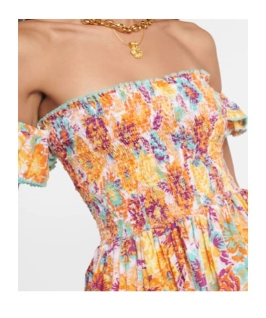 Poupette St Barth Aurora Floral Cotton Minidress