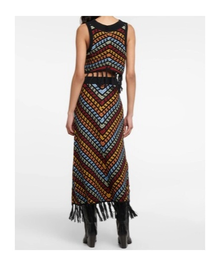 Dodo Bar Or Jones Fringe-trimmed Midi Skirt
