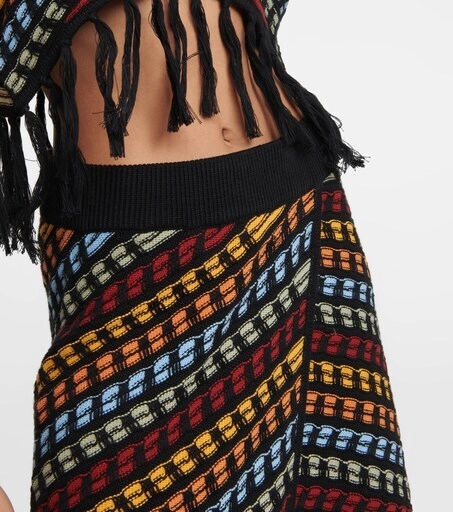 Dodo Bar Or Jones Fringe-trimmed Midi Skirt