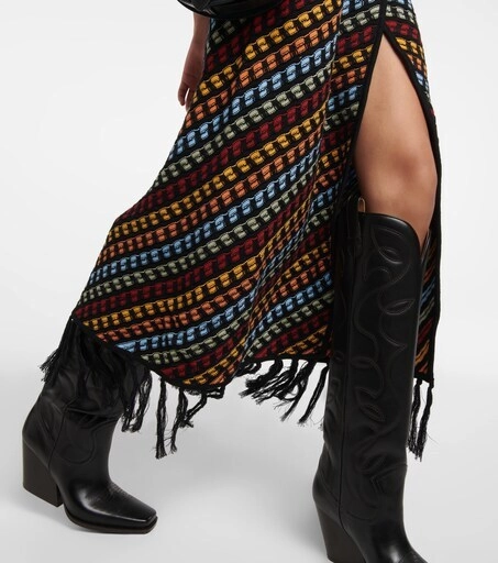 Dodo Bar Or Jones Fringe-trimmed Midi Skirt