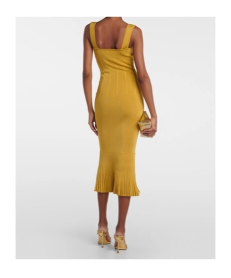 Galvan Atalanta Ribbed-knit Midi Dress