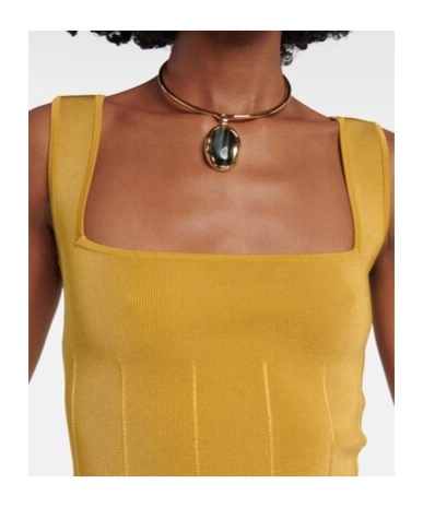 Galvan Atalanta Ribbed-knit Midi Dress