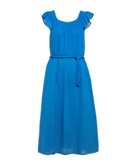 Velvet By Graham & Spencer Justine Cotton Midi Dress - Blue