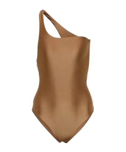 ZANELLATO Evolve One-shoulder Swimsuit - Brown