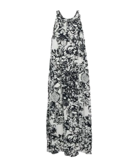 Velvet By Graham & Spencer Penelope Printed Cotton Maxi Dress - Gray
