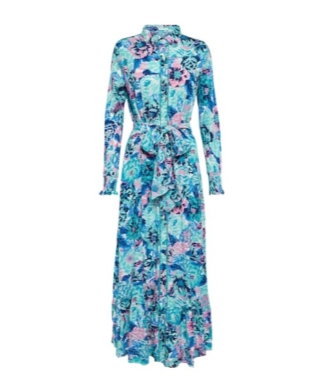 Poupette St Barth Kimi Printed Maxi Dress - Blue