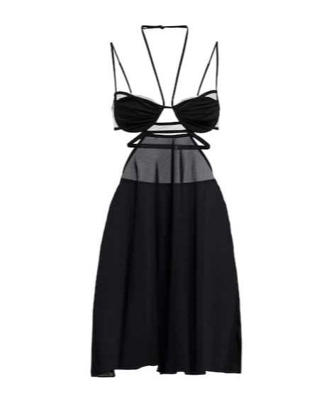 NENSI DOJAKA Cutout Minidress - Black