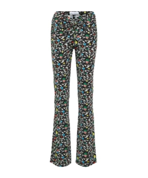 Rabanne Printed High-rise Crêpe Pants - Black