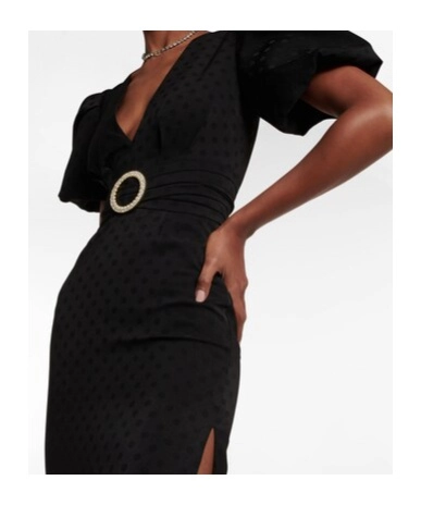 Rebecca Vallance Golightly Puff-sleeve Midi Dress