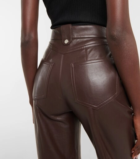 Nanushka Straight Leather-blend Pants