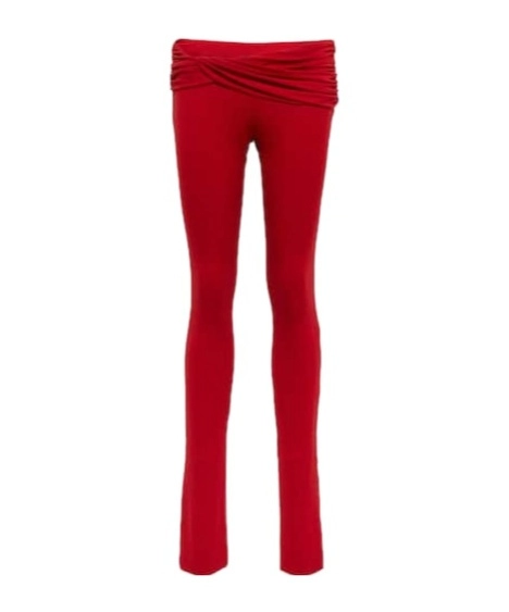 Blumarine Ruched Low-rise Pants - Red