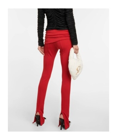 Blumarine Ruched Low-rise Pants