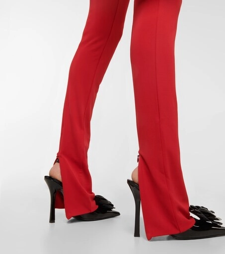 Blumarine Ruched Low-rise Pants