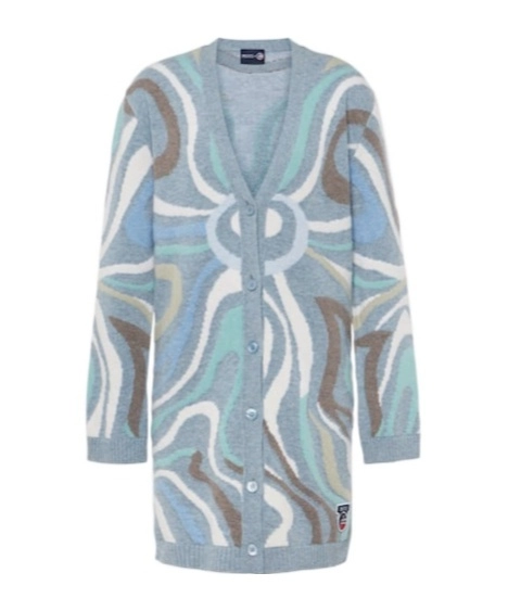 Emilio Pucci Ribbed Knit Cardigan - Blue