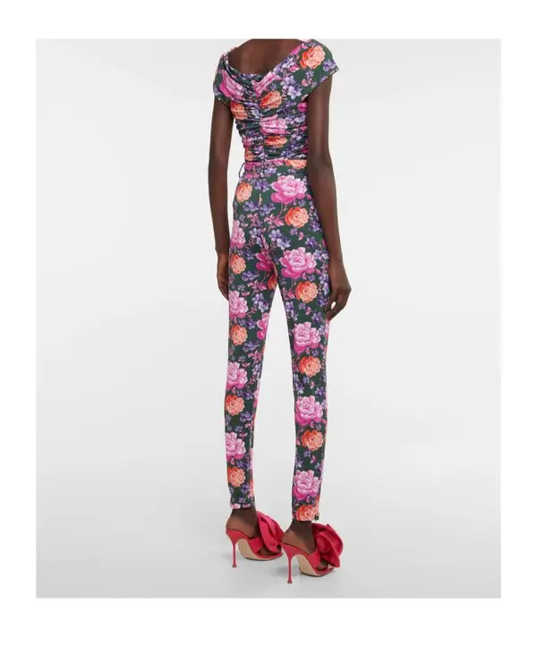 Magda Butrym Floral Print Slim-fit Trousers