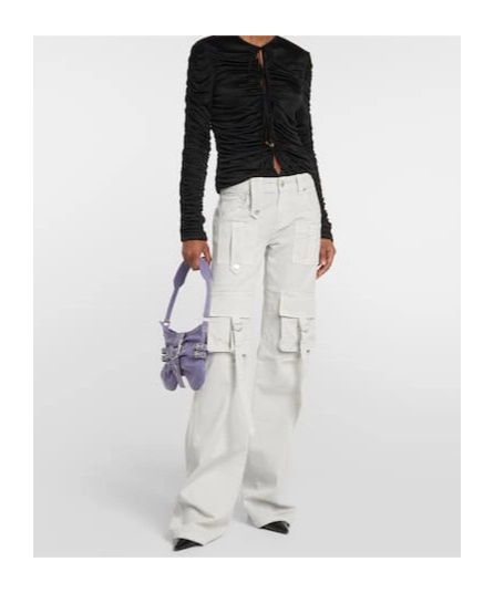 Blumarine Low-rise Denim Cargo Pants