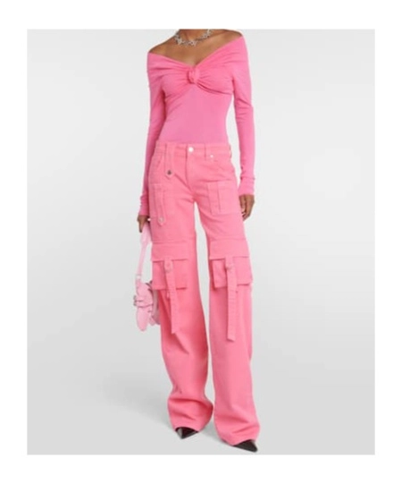 Blumarine Low-rise Denim Cargo Pants