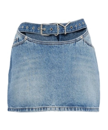Y/project Cut-out Denim Miniskirt