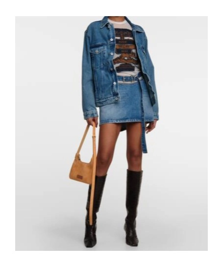 Y/project Cut-out Denim Miniskirt