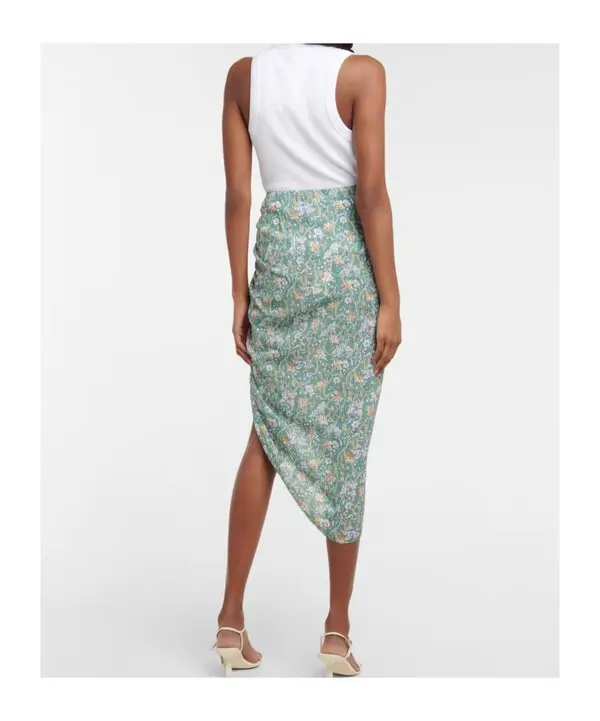 Veronica Beard Hazel Floral Asymmetric Midi Skirt