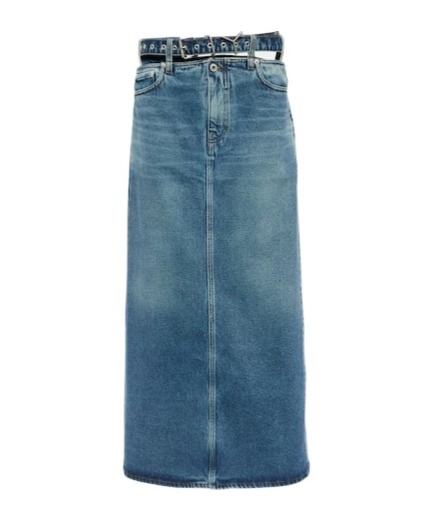 Y/project Y Belt Denim Maxi Skirt