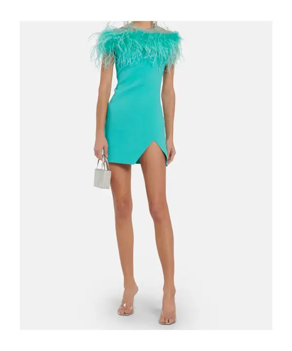 Giuseppe Di Morabito Feather-trimmed Minidress