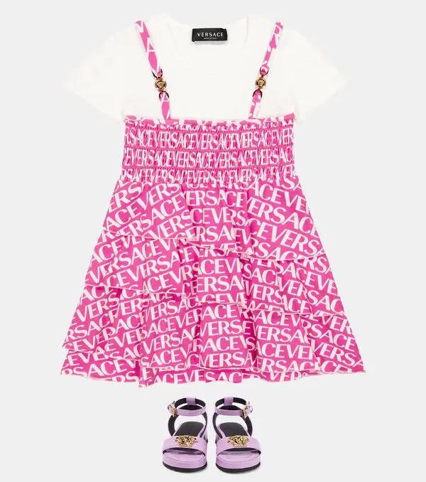 Versace Logo Cotton-blend Dress